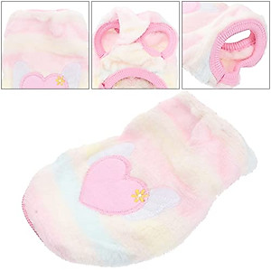 PATKAW 3pcs Clothes, Coats Cat- Clothing- Coat, Cartoon Flannel Shirt Cold Size Onesie Outfit Puppy Cute T Plush French Vest, Clothes Apparel Clothing, Clothing Jumpsuit Small