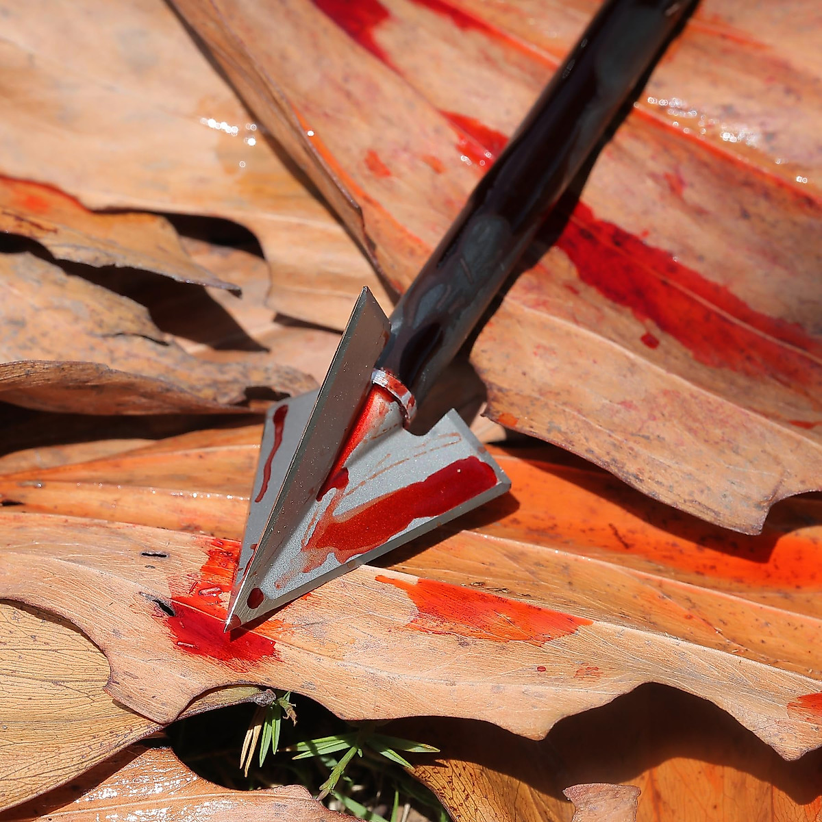 DEEPOWER 4-Pack Archery Broadhead 3 Blade 100 Grain Broadhead Solid Hunting Broadhead Fixed 3 Blade 420 Stainless Steel