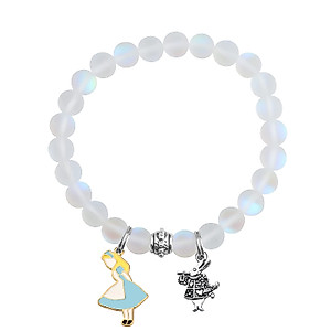 UJIMS Alice Bracelet Wonderland Movies Inspired Gifts Alice Fans Jewelry for Best Friend Rabbit Alice Cartoon Merchandise (Ace Bracelet)
