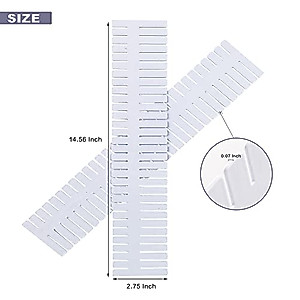 Drawer Dividers Adjustable Organizer 32Pcs - Suitable for Socks,Underwear,Makeup,Tidy Kitchen, Bedroom,White Dresser