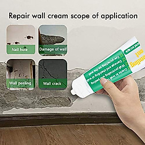 Wall Repair Cream with Scraper - Wall Surface Crack Sealers Filler Universal White Wall Mending Agent - Mildew and Waterproof Restorer - DIY Remove Wall Graffiti Repair Tool - Household Tool (2)