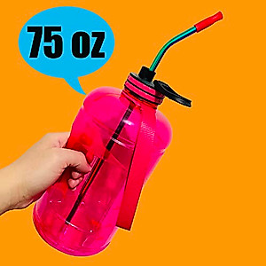 4 Pieces 14 Inch Extra Long Reusable Bent Stainless Steel Metal Straws with Silicone Tip & Cleaning Brush for Simple Modern 32oz Tumbler, Stanley 40oz Cup, TAL 64oz Water Bottle, 75 128oz Water Jug