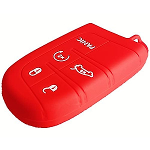 Silicone Smart Key Fob Cover Remote Case Keyless Protector Jacket for Jeep Grand Cherokee Dodge Challenger Charger Dart Durango Journey Chrysler 300