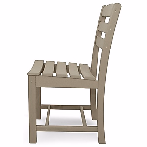 POLYWOOD TD100SA La Casa Café Dining Side Chair, Sand