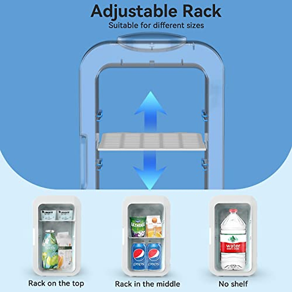 NXONE Mini Fridge,8 Can/6 Liter Small Refrigerator,110VAC/ 12V DC Portable Thermoelectric Cooler and Warmer Freezer Skincare Desk Little Tiny fridge for Cosmetics,Bedroom,Dorm,Office,and Car Green