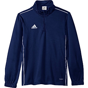 adidas Unisex Youth Soccer Core18 Training Top, Dark Blue/White, X-Large