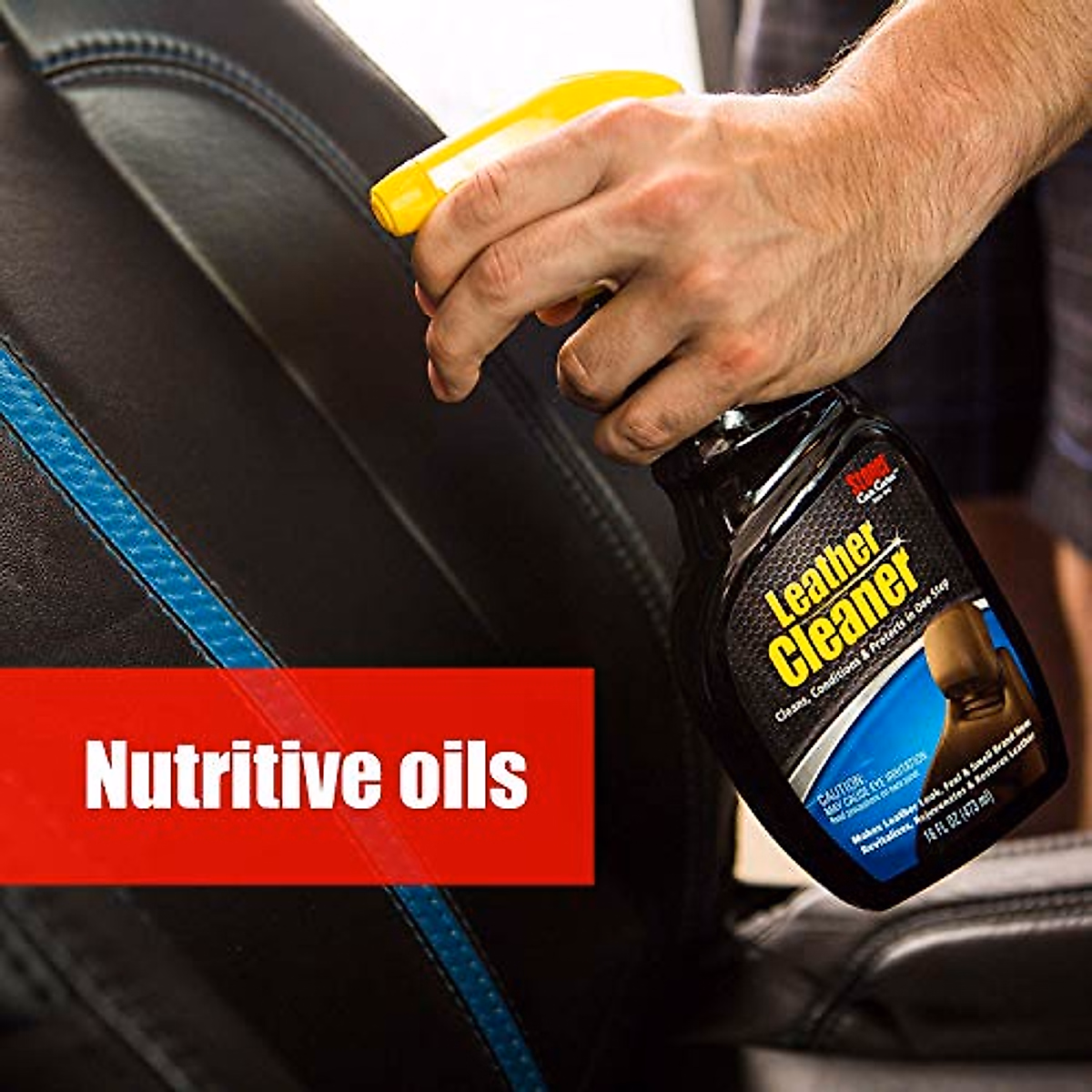 Stoner Car Care 95400 Leather Cleaner and Conditioner for 3-in-1 Car Interior Cleaner to Rehydrate Protect and Preserve Leather Surfaces, Pack of 1