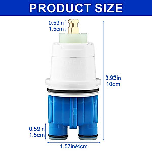 Quixleen RP19804 Shower Cartridge Replacement Compatible with Delta 1300/1400 Series, Single Handle Bath Tub and Shower Faucet Parts Replacement Cartridge for Select Monitor Valves Before 2007