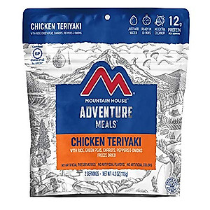Mountain House Chicken Teriyaki with Rice | Freeze Dried Backpacking & Camping Food | 2 Servings | Gluten-Free