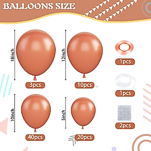 Orange Balloons, Retro Orange Garland Arch Kit, Round Shape Plain Party Balloons Pack, Orange Balloons Garland Kit for Kids Girls Birthday Wedding Baby Shower Festival Party Decorations