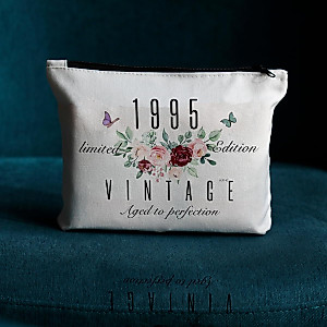 30th Birthday Gifts for Women, 30th Birthday Decorations Present for Women - Best 30 Year Old Birthday Gift Ideas for Wife, Sister, Friends, Coworker, Aunt, Boss - 1995 Limited Edition Makeup Bag