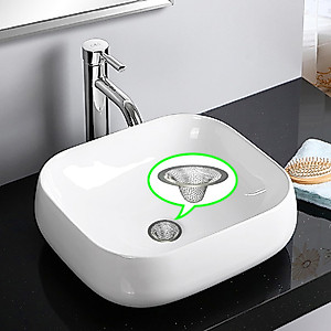 Seatery 1.0" Small Drain Strainer, Drain Mesh Basket, Bathroom Sink Drain Strainers, 2PCS Drain Hair Catchers for Laundry, Mop Pool, Utility, Slop, RV Sink, Stainless Steel Drain Filter