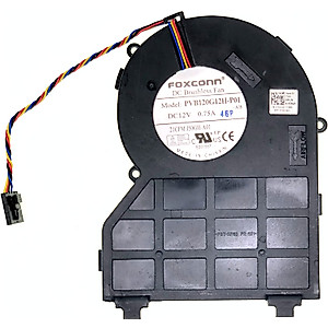 CPU Cooling Fan for Dell OptiPlex 790 390 990, Foxconn PVB120G12H-P01 J50GH-A00 J50GH 0J50GH, DC12V 0.75A 4-Wire/5-pin SFF Small Chassis Fan, 1-Year Warranty