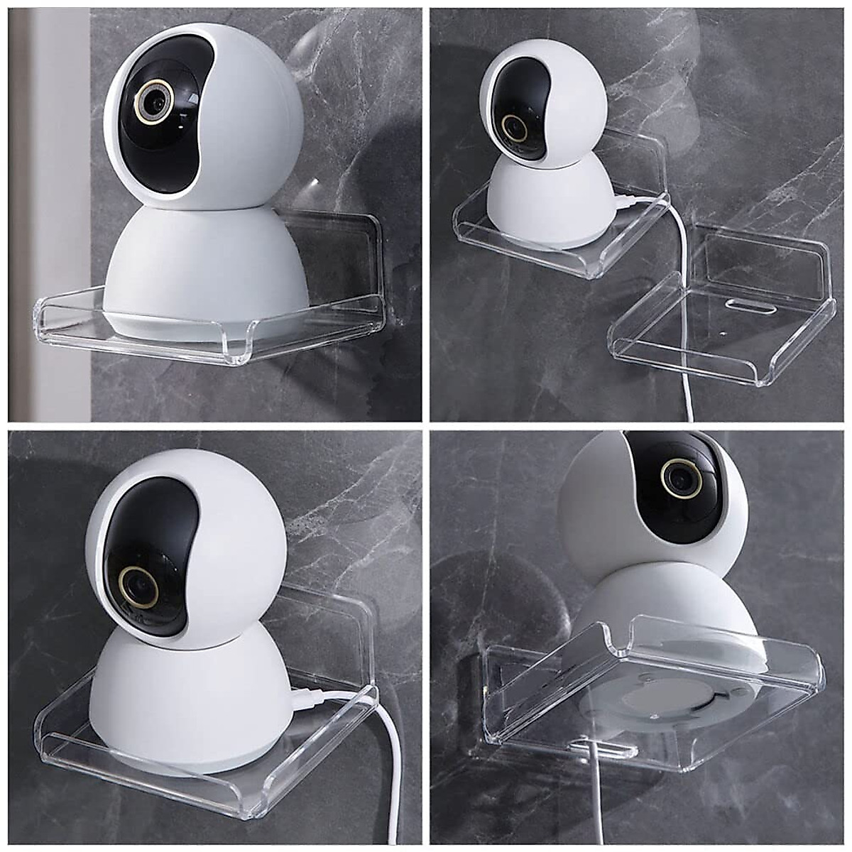 UKCOCO 2pcs Camera Bracket Corner Shelfs Indoor Plant Shelves Wall Shelves for Plants Monitor Camera Wall Shelf Camera Wall Mount Speaker Stand Acrylic Transparent Speaker Shelf