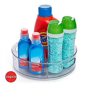 Copco Storage Turntable with Removable Dividers, 12 Inch, Clear
