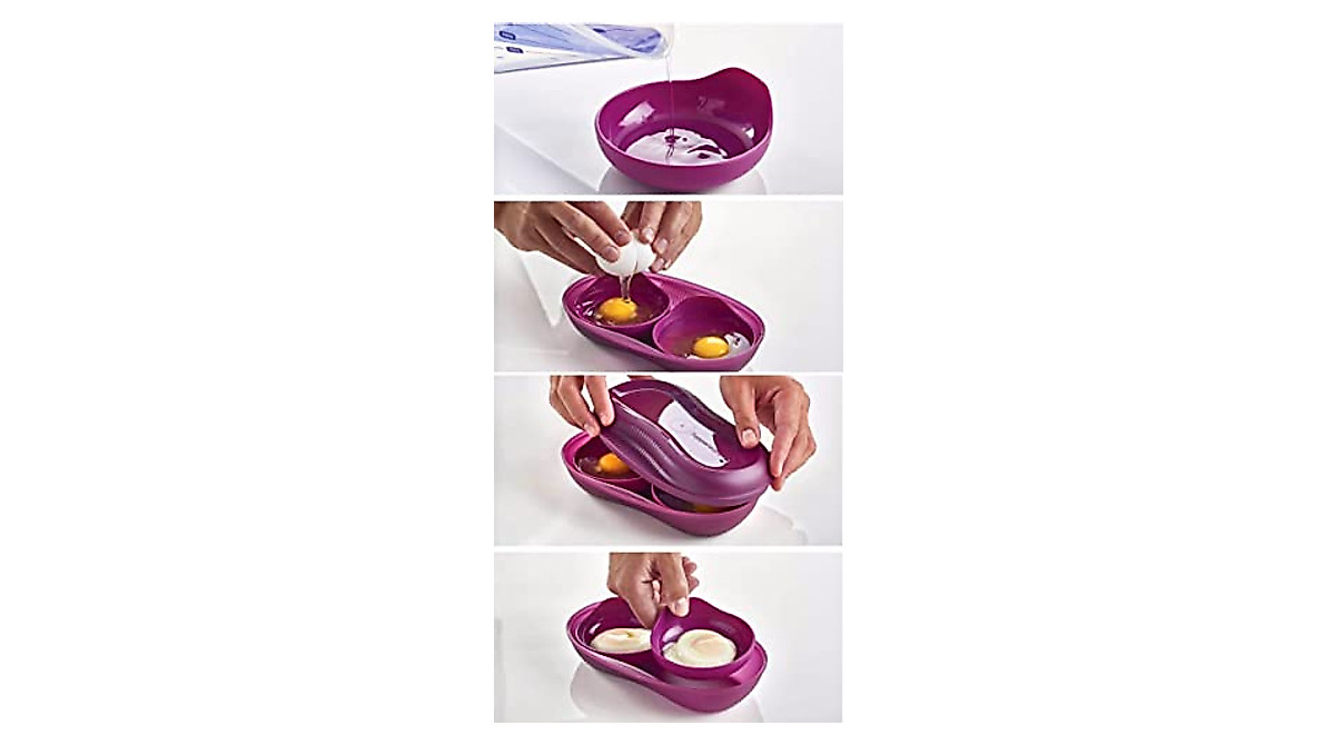 Tupperware Microwave Breakfast Maker Set in Rhubarb - Easy & Healthy ...