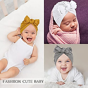 Weradau Baby-Girls Turban,Baby Girl Hat,Turban Hats for Infant Toddlers Girls, Baby Turban Hats with Bow Cap