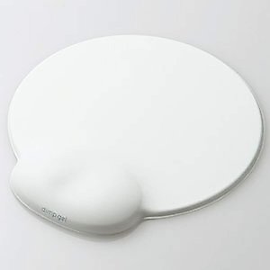 ELECOM Mouse Pad with Wrist Rest "dimp Gel" / Memory Foam/Anti Skid/Ergonomic Design for Office/Gaming White MP-DG01WH