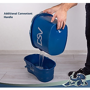 DSV Standard Professional 2.3 Gallon (8.5L) Cleaning Bucket | Pour Spout & Comfort-Grip Handle | Wash Bucket Ideal for Squeegees and Washers up to 10-inch Length | Household Cleaning Supplies