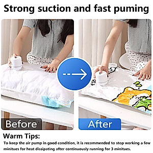 Electric Pump for Vacuum Bags, Vacuum Storage Bags Pump for Compression Clothing, Quilts, Portable Vacuum Pump Fits Most Vacuum Seal Bag (Storage Bag Not Included)