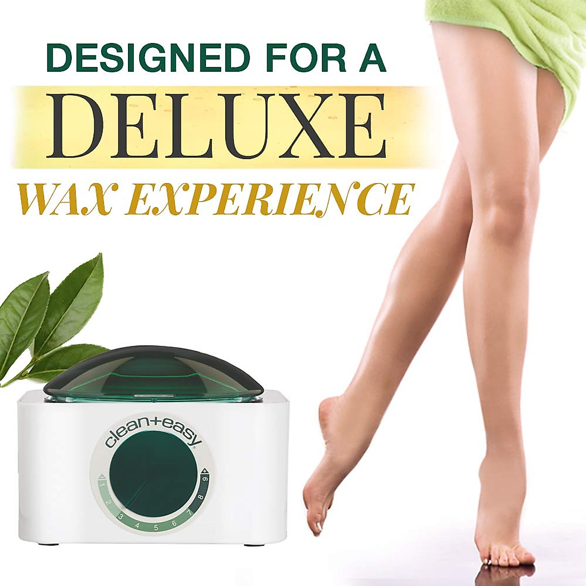 Clean + Easy Deluxe Warmer Only - Thermostatically Controlled Wax Heater with Unique Scraper Preventing Wax Drips for Hygienic Hair Removal Treatment, (120V)