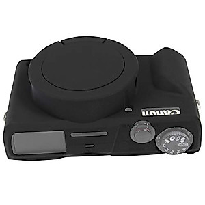 Easy Hood Case for Canon Powershot G7 X Mark III Digital Camera, Soft Silicone Protective Cover with Removable Lens Cover for Canon Powershot G7X Mark III DSLR Camera (Black)