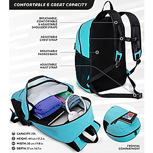 VIEM Reflective Backpack for Men and Women, Sport and Casual for Everyday Use, Travel Backpack, Foldable, Motorcycle Safety