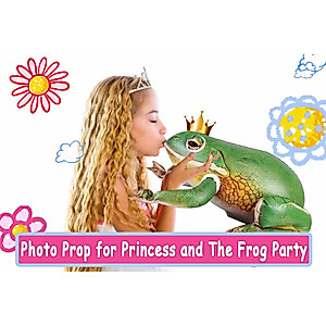 ZQ Inflatable Frog Party Decorations Frog Birthday Party Supplies, Perfect for Princess Tiana Party, Also Jumbo Frog Pranks for Adults Kids
