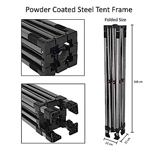 Above All Advertising Custom Pop Up Canopy Tent with Your Logo for Events, Trade Shows, Restaurant, Food Booth Tents and Canopies (10 x 10 Feet, Red Canopy)