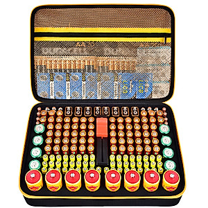 Battery Organizer Storage Case with Tester, Batteries Holder Box Carrying Container Bag, Garage Vault Organization Holds 162+ Battery Variety Pack AA AAA AAAA C D 9V 3V Lithium(No Batteries)