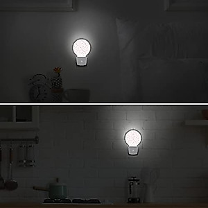 KOBLEN Night Lights Plug Into Wall Dusk to Dawn with Light Sensors Allay Home Round Led Night Light for Adults Bedroom Bathroom 2 Pack
