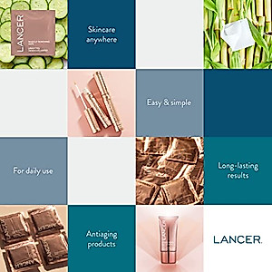 Lancer Skincare Makeup-Removing Wipes, Gentle Individually Wrapped Wipes for Eye and Face Makeup Removal, 30 Count