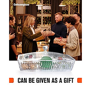 Gehuangbao Food container acrylic Serving Tray,Large Platter with Lid 24 Removable Bowls,Condiments Appetizers Snacks Nuts Platter,Perfect for Party Wedding Family (4 Sets)