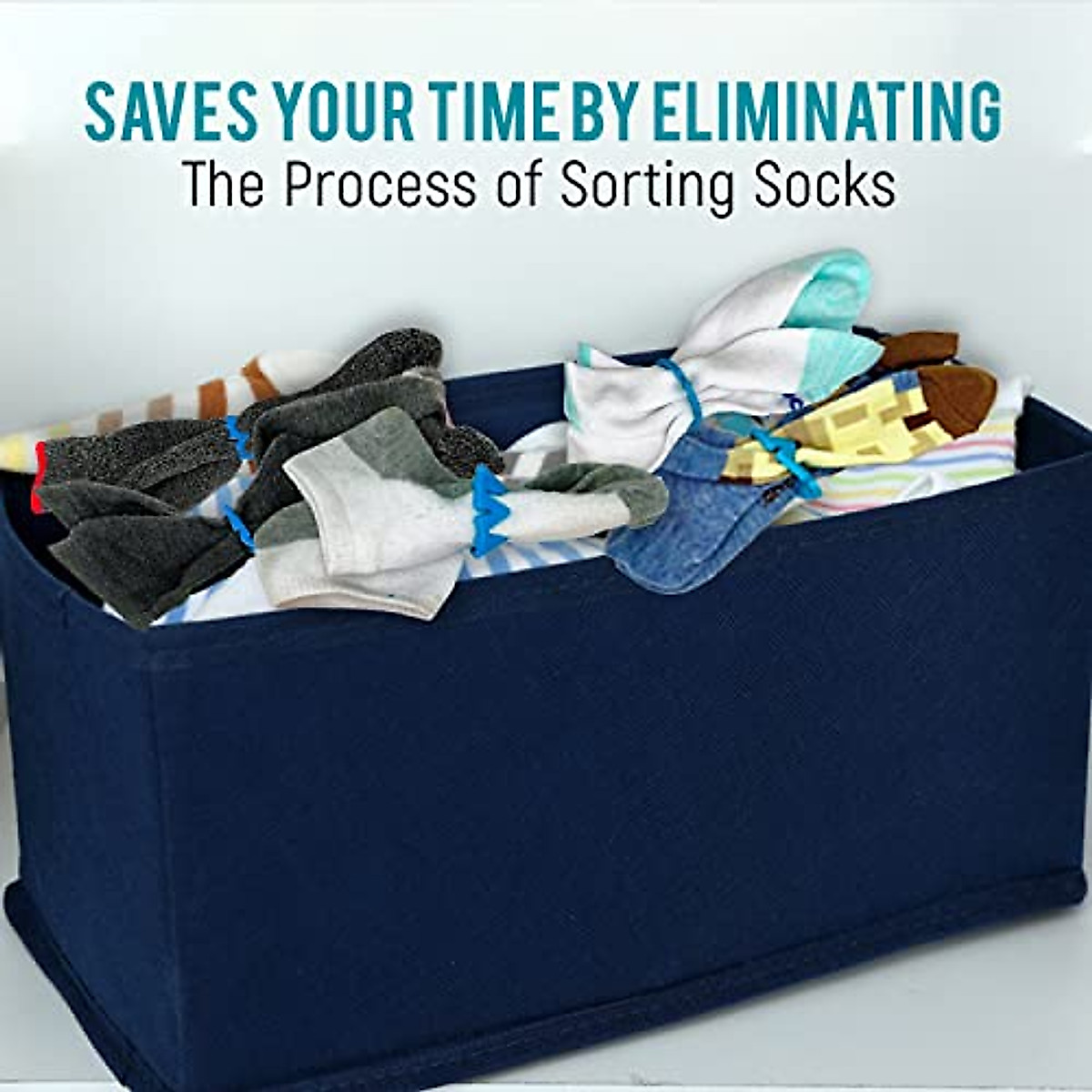 SNIPSIE Socks Holder Rings for Washing Machine - Silicone Laundry Essentials/Stocking and Sock Locks Laundry Organizer - 20 PCS (Yellow)