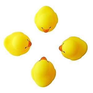 CRMADA Duck Dog Toy Water Floating Bath Rubber Toys for Dogs Cats 4 Pack