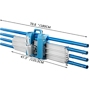 VEVOR Bull Float Magnesium Concrete Float 48 x 8" Round End Concrete Float Tool Cement Tool Bull Concrete Kit Bull Float with 4 Float Handle Bull Float Bracket Concrete Tools Finishing Bull Float