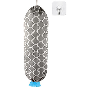 Plastic Bag Holder Wall Mount,Washable Plastic Bag Organizer for Grocery Bag,Trash Bag,Shopping Bags(1PC,GREY)
