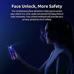 Xgody X60 Pro Unlocked Smartphones, 6.5 Inch Android 9.1 OS Cheap Cell Phones, 2022 4G Dual 5MP Camera and Dual SIM Phones, 3000mAh Massive Battery, Face Recognition (Blue)