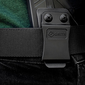 GRITR IWB Kydex Handgun Holster Fits Taurus GX4 9mm | EDC Minimalist Pistol Accessory for Men & Women w/Optic Cut, Adjustable Cant & Retention, Open Bottom, Left Hand