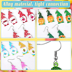Glenmal 9 Pairs Fall Gnome Earrings for Women Thanksgiving Halloween Jewelry Gift Holiday Women's Acrylic Drop and Dangle Earrings(Mixed Style)