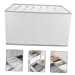 DOITOOL 1pc Jeans Storage Box Clothing Storage Bins Vanity Storage Drawers Storage Dividers Sock Storage Box Cloth Storage Bins Underwear Drawer Organizer Cloth Storage Box Foldable Box