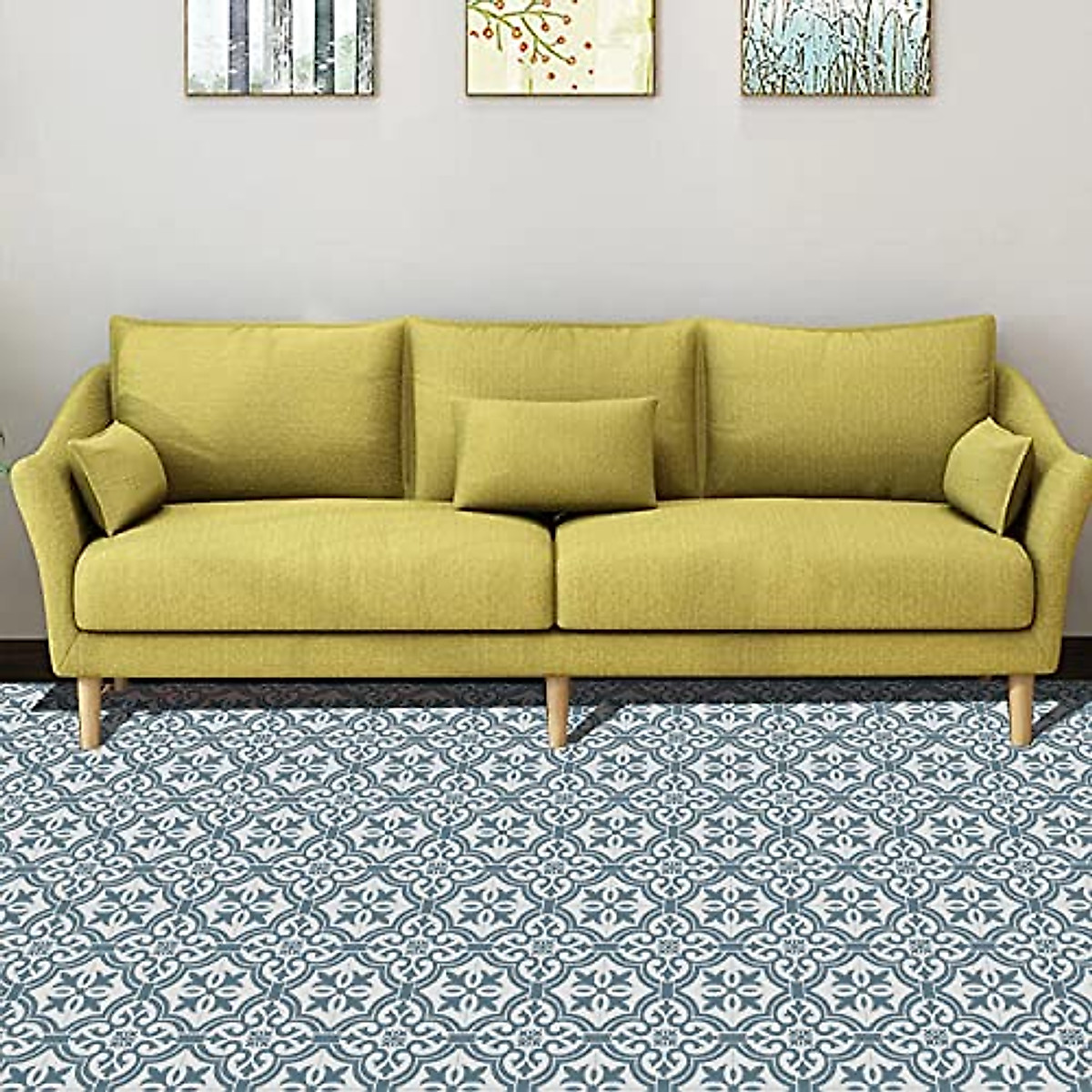 12 x 12 Inch Large Size Reusable Stencil Laser Cut Painting Template Floor Wall Tile Fabric Furniture Stencils Painting Stencils (A4, 2 PC)