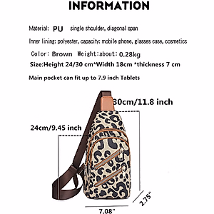 Multipurpose Leather Sling Bag, Shoulder Sling Bag, Crossbody Sling Backpack for Women, Fits 7.9 inch Tablet