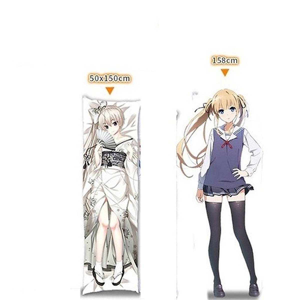 TANGYAN Fluttershy My Little Pony MLP Body Pillow Cover/Case with Zipper Closure Peach Skin 150 x 50cm(59in x 19.6in) Anime Fans Gift Home Room Decor