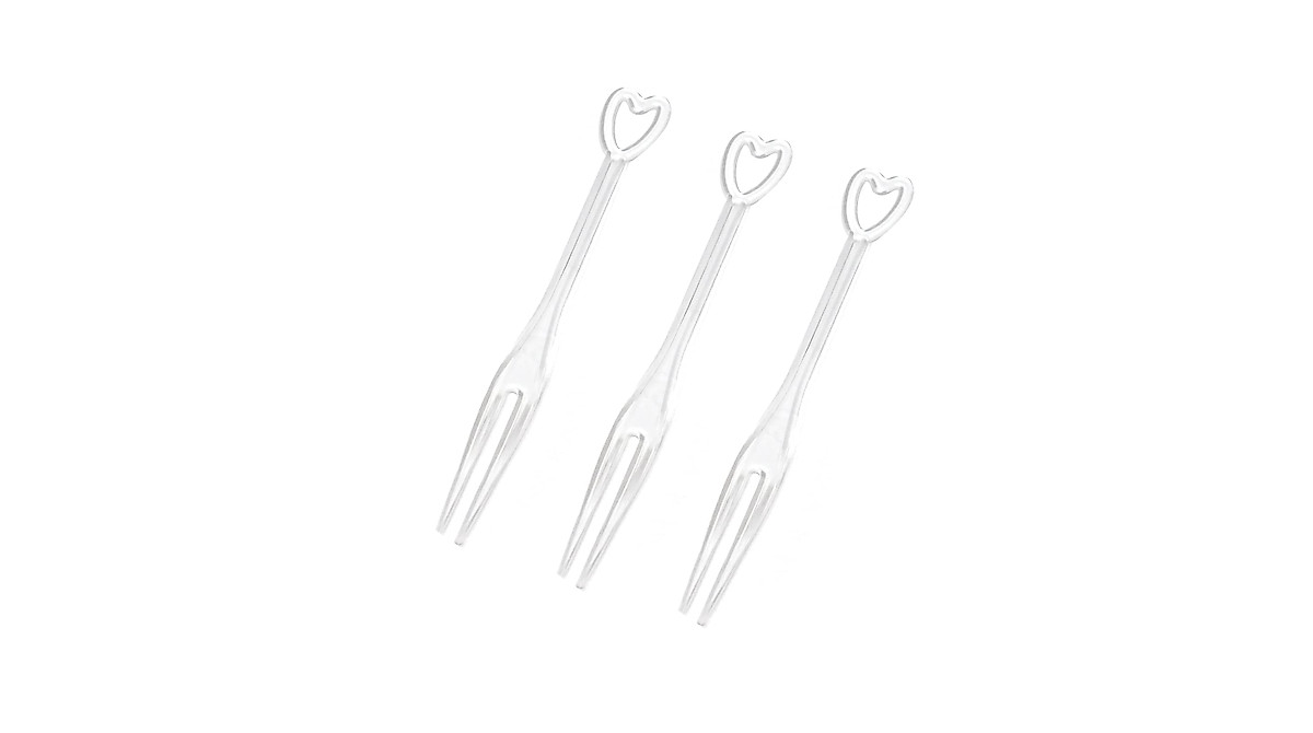 Cute Heart Disposable Fruit Forks - 200 Honbay Party Picks