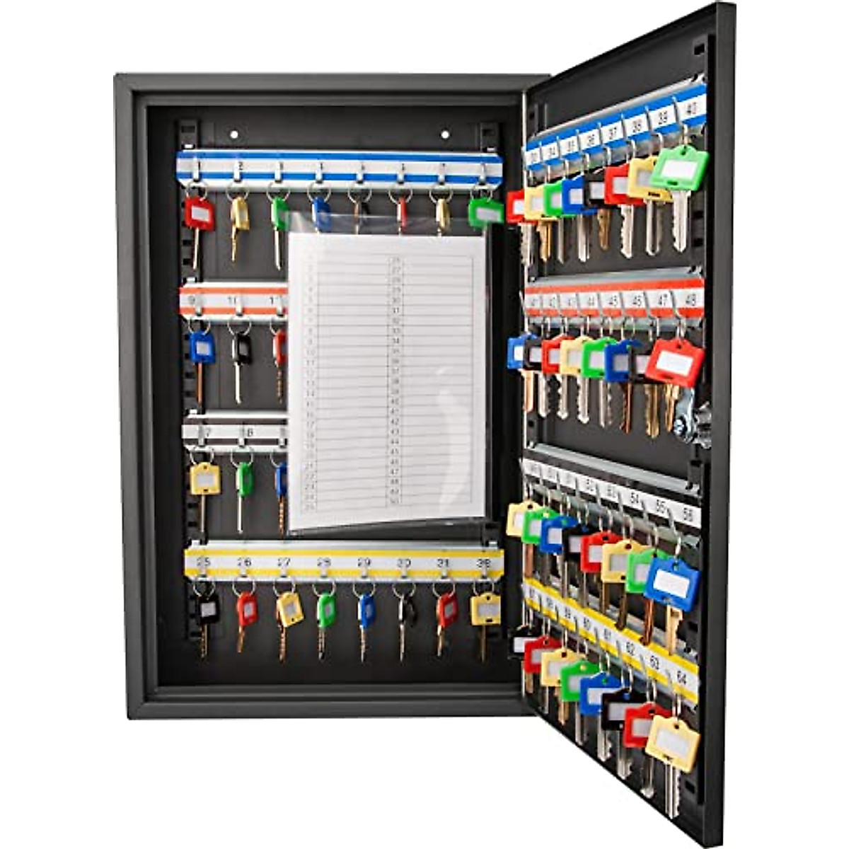 BARSKA 64 Adjustable Key Lock Box Black