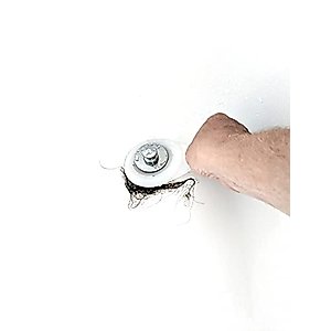 GrandEZ Shower Strainer-Our Hair Catcher Prevents Hair Clogs Immediately, Slips Right Over Your existing pop-up tub Drain or Covers Your Standing Shower Drain Without Moving Out of Place..