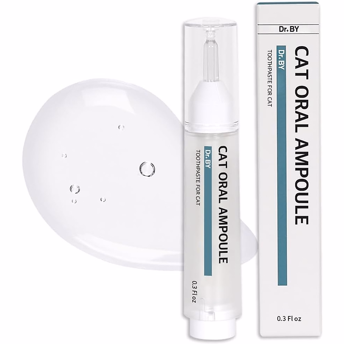 DOCTOR BY Cat Oral Ampoule for Cats Enzymatic Dental Care for Cats and Kittens - Brushless Toothpaste for Reduces Bad Breath and Control Tartar and Plaque - 0.338 Floz (10ml) (0.3 oz - 1 Count)