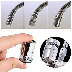 360 degree Swivel Faucet Aerator Filter Adapter for Kitchen Sink Tap Head Faucet Nozzle Adapters Replacement Part (Female 16mm)