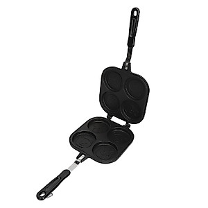 Yosoo Health Gear Double Side Pancake Pan 4 Cups Pancake Maker Pan, Sturdy Aluminum Alloy Omelet Pan Nonstick Double Sided Animal Pattern Pancake Pan for Eggs French Toast Omelette Crepes